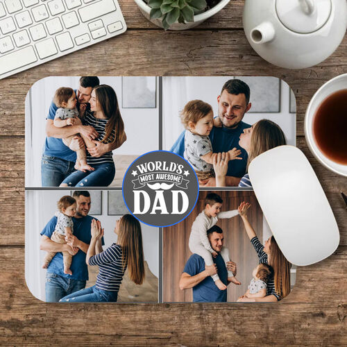 Personalized Picture Mouse Pad Best Father's Day Gift - Drawmade.com