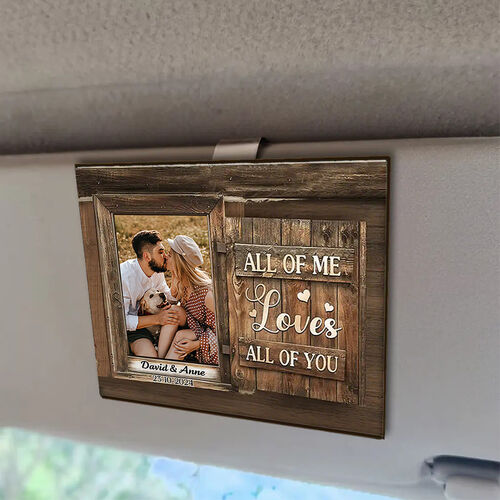 Custom Car Visor Clip Add Photo Mini Wooden Photo Frame Anniversary ...