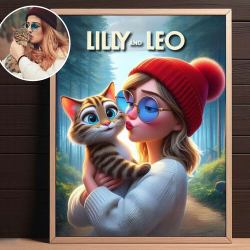 Personalized Cartoon Style Photo Frame Cute Gift For Family - Drawmade.com