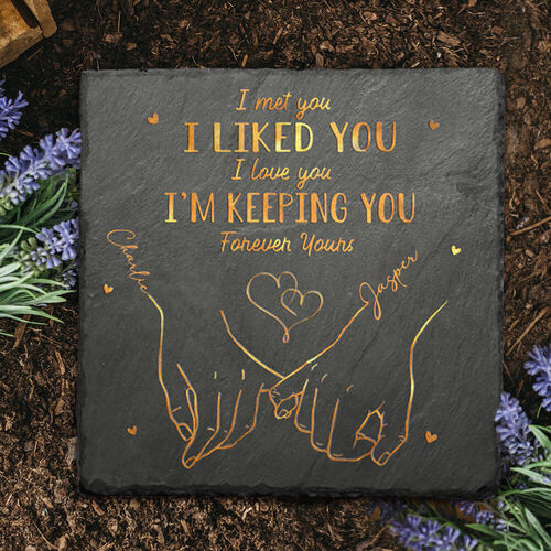 Personalized Square Shaped Stone Couple Anniversary Gift for Husband ...