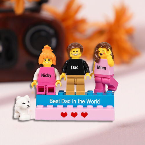Personalized Building Block Minifigure With Pet And Cute Gift For Dad ...