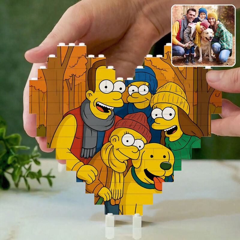 Personalized Cartoon Style Photo Building Block Puzzle Fun Gift for ...