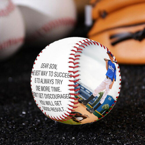 Customized Baseball "Words of Encouragement" Add Photo as Gift for Son ...