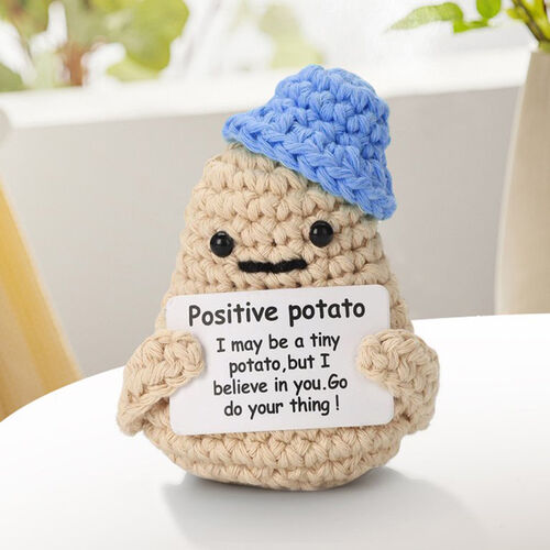 Handmade Crochet Potato Positive Doll Unique Gift for Sister - Drawmade.com