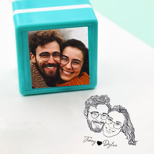 Personalized Portrait Stamp Wedding Stamp Anniversary Gift for Couple ...