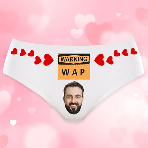 Personalized Photo Women's Underwear Special Gift for Her "Warning Wap" - Drawmade.com
