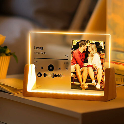Personalized Spotify Plaque Song And Photo Lamp Amazing And Sweet Gift ...