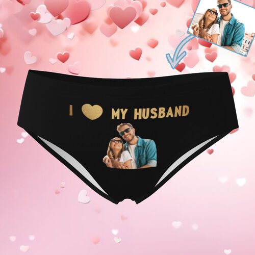 Personalized Picture Women's Underwear with Heart Pattern Creative Gift ...