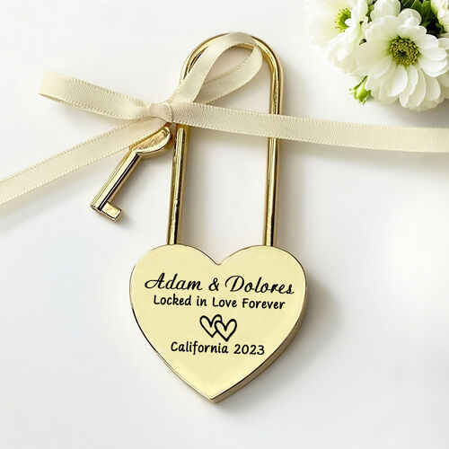 Personalized Heart Lock Custom Special Address Date Love Padlock Design ...