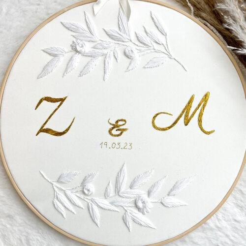 Custom Embroidery Hoop Custom Lettering Romantic Gift For Valentine's ...