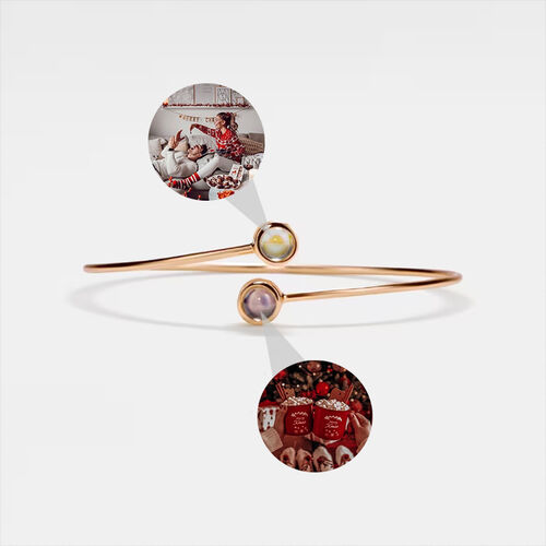 Bracelet d'image de projection personnalisé avec pendentif rond Cadeau ...