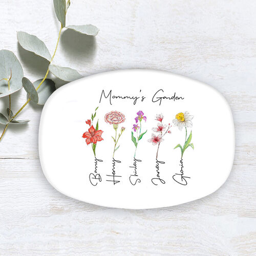 Personalized Name Plate with Custom Birth Flower Unmatched Design Gift ...
