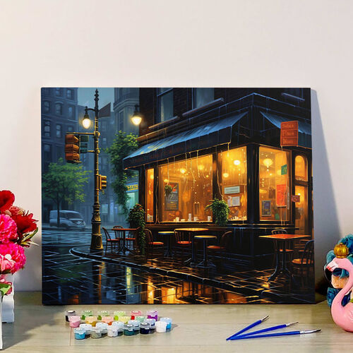 Corner Coffee Shop Paint By Numbers Kits Perfect Gift for Friend ...