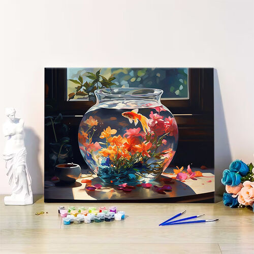Beautiful Fish Tank Paint By Numbers Kits Exquisite Gift for Family ...