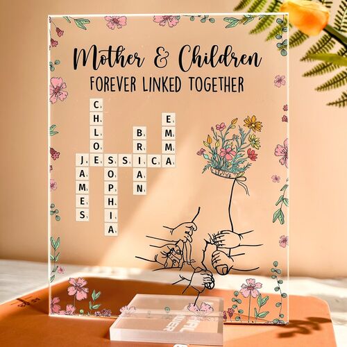 Personalized Acrylic Plaque Mother and Children Forever Linked Together ...