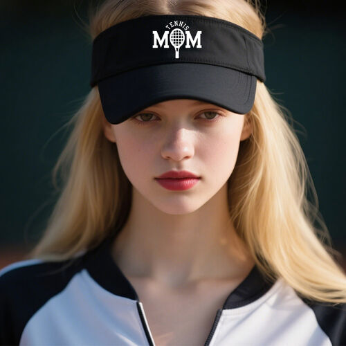 Personalized Tennis Hat Visor Tennis Dad and Mom Racket Simple Design ...