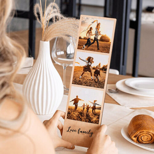 Personalized Wooden Photo Frame Plaque Customized Text Warm Gift For ...