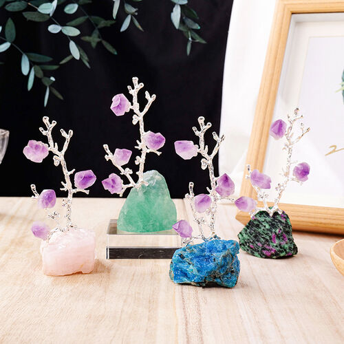 Crystal Raw Stone Fortune Tree Amethyst Tooth Flower Tree Raw Ore ...