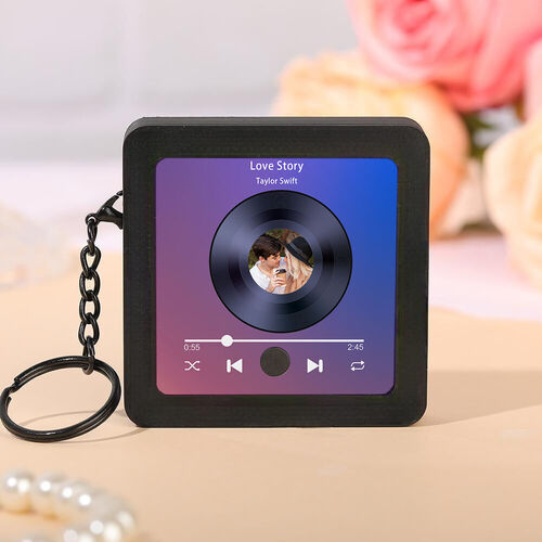 Personalized Picture Keychain Music Box Beautiful Gift for Your Love ...