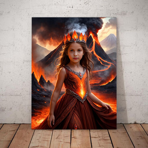 Personalized Volcano Queen Portraits with Custom Face Swap Wonderful ...