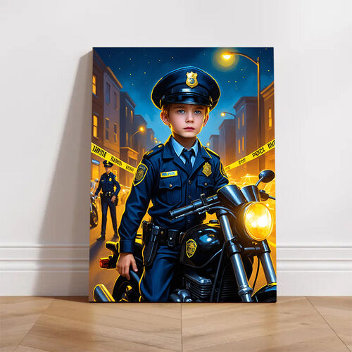 Personalized Police Portraits with Custom Face Swap Unique Present for ...