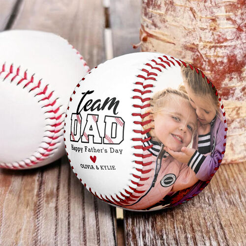 Personalized Baseball with Name and Photo for Father's Day - Drawmade.com