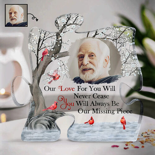 Personalized Acrylic Photo Plaque You Will Always Be Our Missing Piece ...