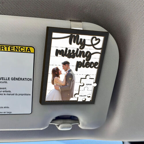 Personalized Car Visor Clip Cartoon Couple Photo Frame for Anniversary ...