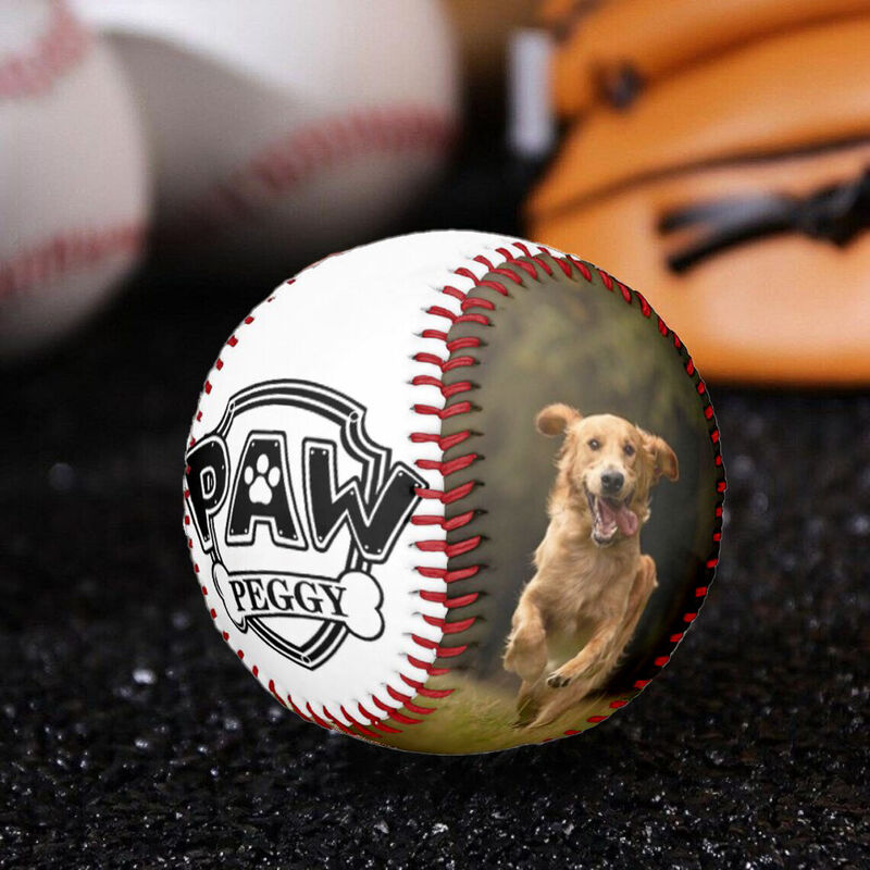 Customized Baseball Pet Paw Prints with Name Added as a Gift for Pet ...