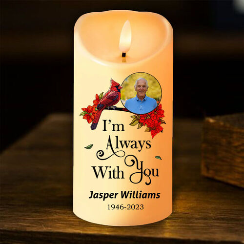 Personalized LED Candle with Missing Bird Pattern Memorial Electronic ...