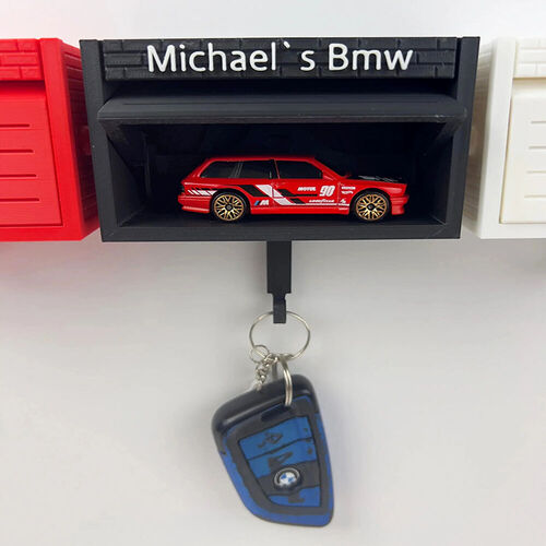 Personalized Mini Switch Garage Key Hanger 3D Printed Keychain with Car ...