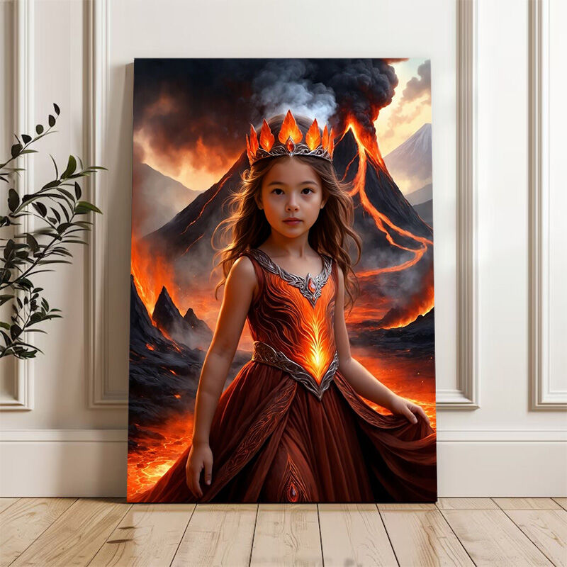 Personalized Volcano Queen Portraits with Custom Face Swap Wonderful ...