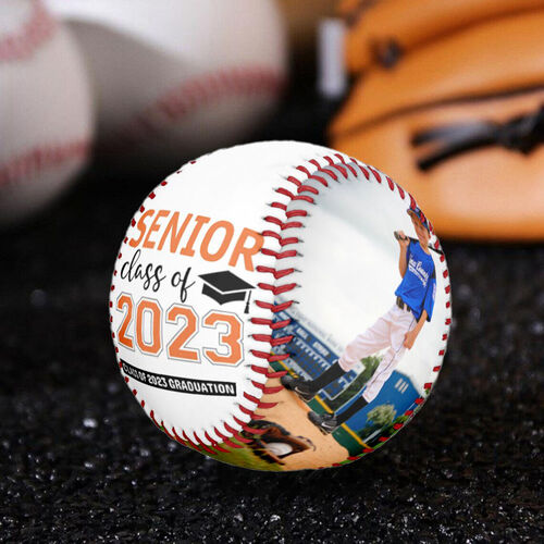 Customized Baseball with Photos Added as Graduation Gift for Friends ...