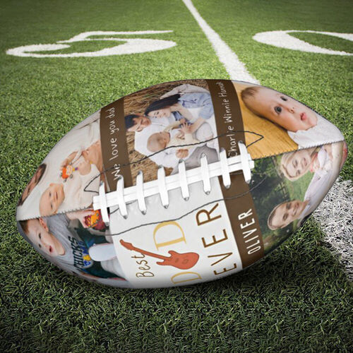 Personalized Football with Guitar Graphics to Add Photo as a Gift for ...