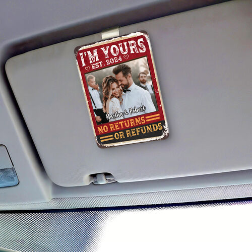 Personalized Car Visor Clip Car Interior Decoration Anniversary Gift ...