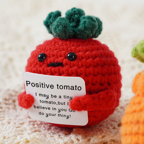 Handmade Crochet Tomato Positive Doll Unique Gift for Colleagues ...