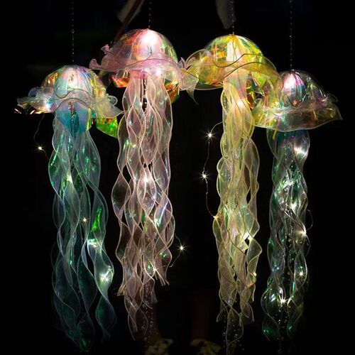 Jelly Fish LED Lantern Party Jellyfish Night Light Photo Props Festival ...