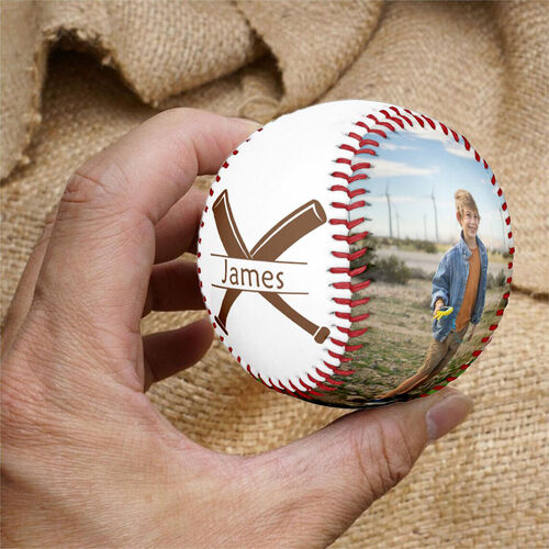 Customized Photo Baseball Can Add Names for Friends - Drawmade.com