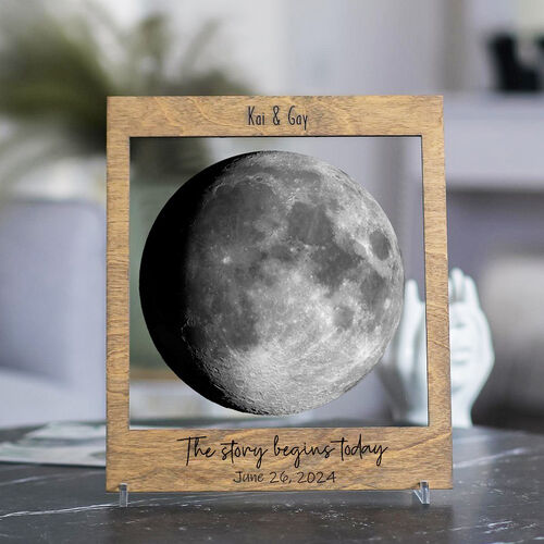 Personalized Moon Phase Photo Frame The Story Begins Special Day ...