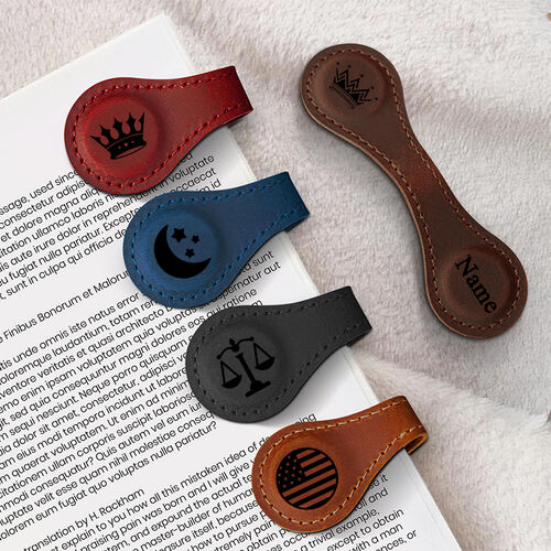 Personalized Leather Magnetic Bookmark Custom Pattern Design Attractive ...