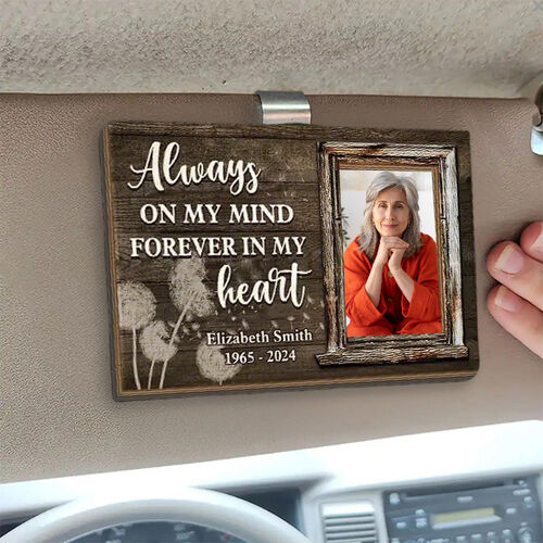 Personalized Car Visor Clip Retro Style Photo Frame Memorial Gift for ...