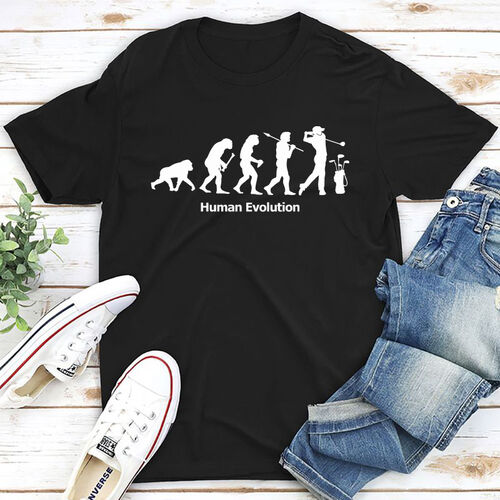 Personalized T-shirt The Evolution of Human Playing Golf Funny Pattern ...