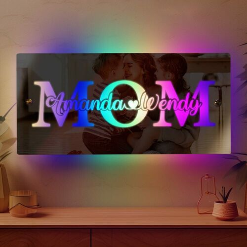 Personalized Led Mom Mirror Lamp Mother's Day Gift - Drawmade.com