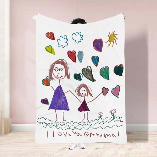 Custom Kids Drawing Blanket for Cute Baby for Kids Who Love To Draw ...