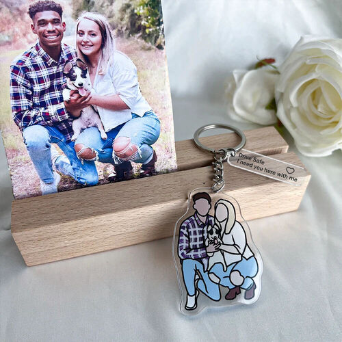Personalized Acrylic Photo Keychain With Engraving Sweet Gift ...