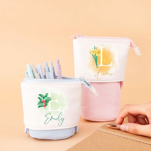 Personalized Children's Pencil Bag with Name and Letter Pull-Out ...