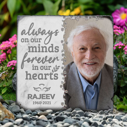 "Forever in Our Hearts" Customized Memorial Stone Memorial Garden Stone ...