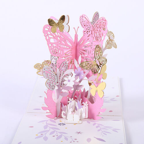 3D Flying Butterfly Pop Up Card Beautiful Color Design Gift for Her ...