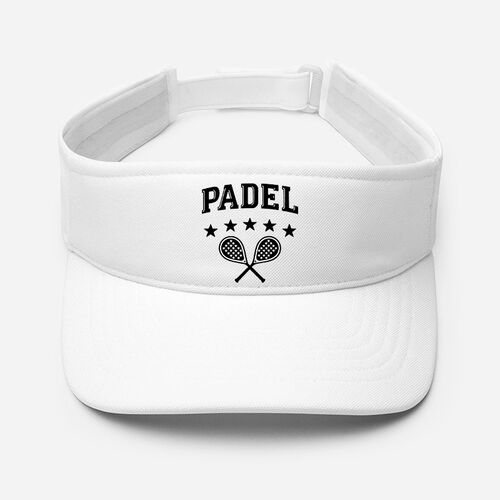 Personalized Tennis Hat Visor Five Stars Padel Tennis Racket Design ...