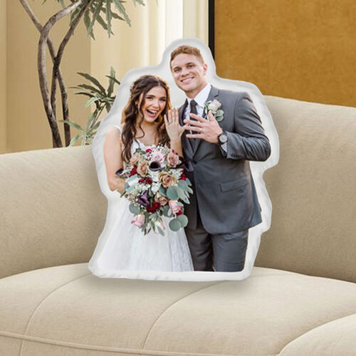 Personalized Special-Shaped Pillow Upload Photos as Wedding Gift for Couples - Drawmade.com